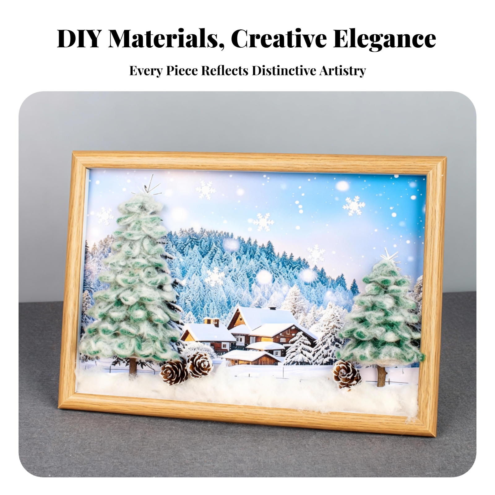 WINTER DIY POWDER House Kit, Soft Pale Fiber, Holiday Decor $53.89 ...