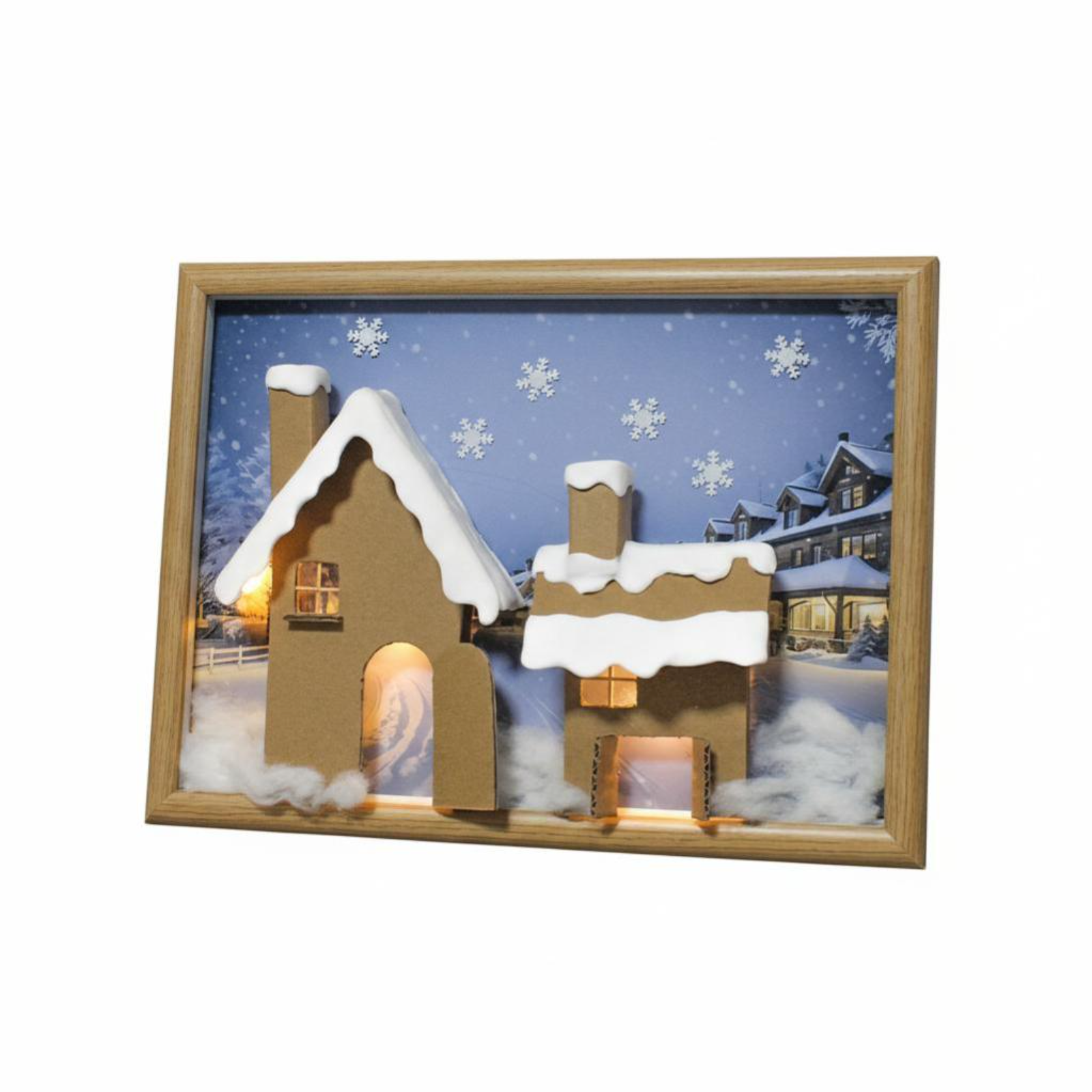 WINTER DIY POWDER House Kit, Soft Pale Fiber, Holiday Decor $53.89 ...